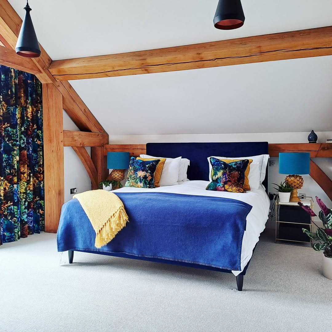 best bed for attic bedroom, low base bed frame UK, space-saving bed ideas